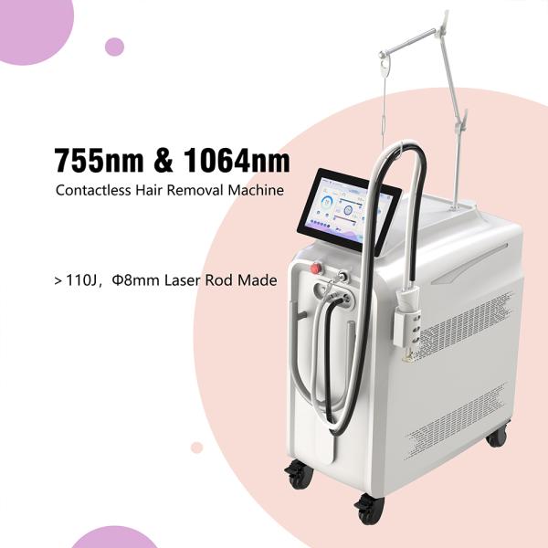 Quality Long Pulse Vascular Removal Nd Yag Laser 100J 1064nm Alexandrite Laser Hair Removal Machine 755nm Best Alex Laser Factory Price for sale
