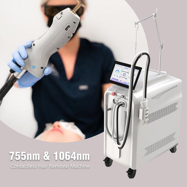 Quality Alexandrite Laser Double Wave 755Nm 1064Nm Long Pulse Nd Yag Laser Hair Removal Machine for sale