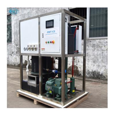 Cina Macchina per ghiaccio a tubo industriale da 1 T con capacità di stoccaggio di ghiaccio da 1000 kg e sistema di controllo touch screen in vendita