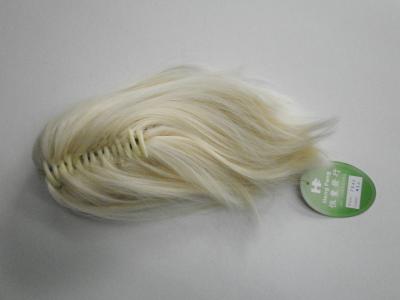 Cina Bionda termoresistente della fibra dei capelli umani del pezzo dei capelli della coda di cavallo della clip dell'artiglio in vendita