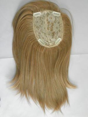 China Blonde Synthetic Hair Pieces Heat Resistant Lace Top Closure Piece for sale