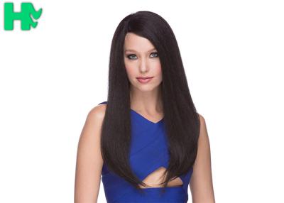 China Linha natural resistente ao calor reto perverso do cabelo das perucas sintéticas dianteiras do laço à venda