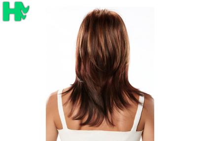 Cina Donne diritte naturali medie lanuginose delle parrucche sintetiche laterali nere alla moda di colpo in vendita