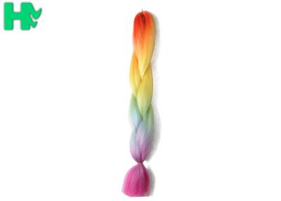 Cina 22 pollici di capelli sintetici di lunghezza collega i capelli neri ed arancio delle donne di modo in vendita