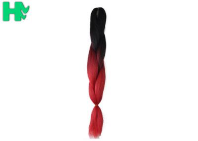 Cina 22 pollici di capelli sintetici di lunghezza collega i capelli neri ed arancio delle donne di modo in vendita