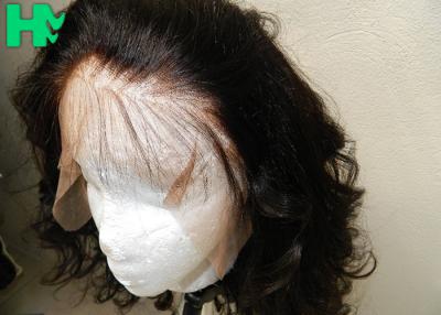 Cina Parrucche nere naturali di colore delle parrucche anteriori sintetiche del pizzo dei capelli ricci delle donne in vendita
