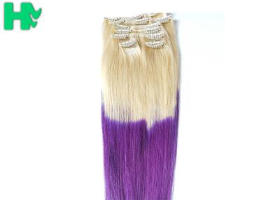 Cina La clip sintetica delle donne di modo nelle estensioni dei capelli ha mescolato i capelli Wave di colore in vendita