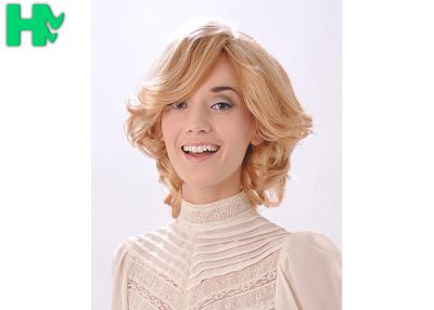 China Linha fina natural da peruca sintética curto ondulada encaracolado fraca, não - categoria do cabelo de Remy à venda