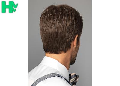 Cina Parrucca serica luminosa dei capelli degli uomini diritti con la costruzione normale del cappuccio del pizzo in vendita