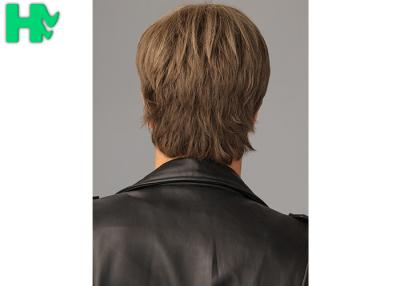 Cina Parrucca accogliente del Capless degli uomini sintetici stratificati ondulati bei dei capelli, i 6 pollici parrucca dei capelli di scarsità di uomini in vendita