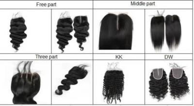 Cina Estensioni brasiliane della chiusura della chiusura 4*4 dei capelli umani con i capelli del bambino per le donne in vendita