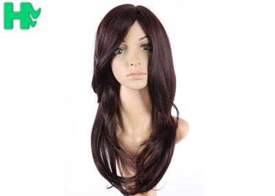 China De modieuze Donkerrode Synthetische Pruik van Beeldverhaalcosplay voor Maskerade, toont Te koop