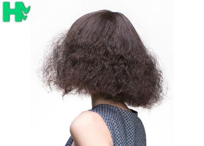 China Fashion Black Curly Short Synthetic Wigs / Bob Wigs With Bangs For Black for sale