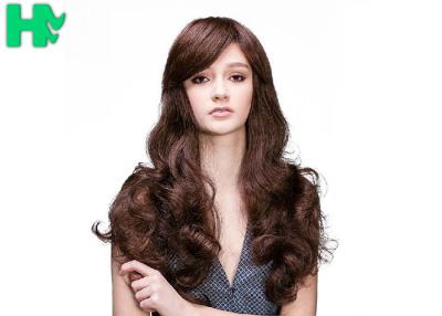 Cina Grandi parrucche sintetiche lunghe ondulate a 24 pollici dei capelli ricci per densità delle donne di colore 130% in vendita