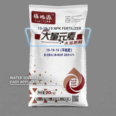 China 20kg/Bag Water Soluble Fertilizer NPK 19 19 19 TE Or Customization for sale
