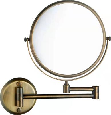 China Illuminated Folding Bathroom Mirror with 3 Times Magnification and Retractable Design for sale