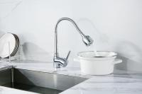 China Modern 2 Function Pull Down Kitchen Faucet with Ceramic Valve Core and Brass Material for sale