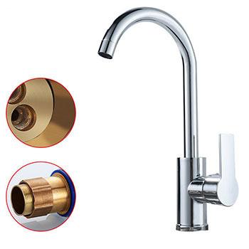 China 360 Degree Rotating Single Lever Kitchen Water Taps with Hot and Cold Mixer Function for sale