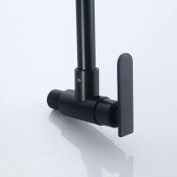 China Deck Mounted Black Kitchen Faucet with Pull Down Sprayer and Thermostatic Function for sale
