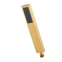 China Function Take a Shower Craft Titanium Copper Square Sprayer Hand Shower with Hose for sale