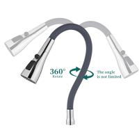 China Copper Silicon Kitchen Faucet with Pull Out Spray and Single Handle for sale