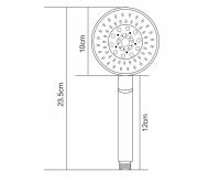 China Circular 5 Function Handheld Shower Head Popular and Durable Surface Finishing Chrome for sale