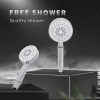 China Circular 5 Function Handheld Shower Head Popular and Durable Surface Finishing Chrome for sale