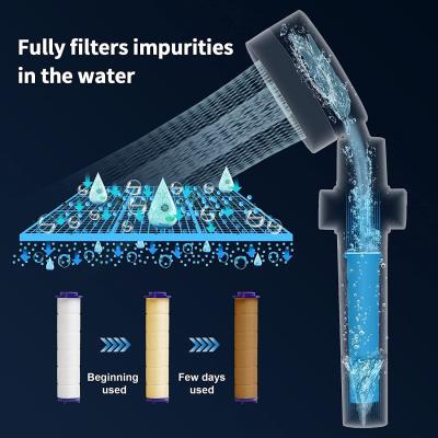 China Solid Brass 59 Material Brass Finish High Pressure Massage Shower Head With Filter for sale