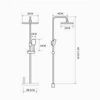 China Constant Temperature LED Digital Shower System Set with Waterfall and Rainfall Options for sale