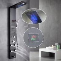 China LED Bathroom Shower Set with Stainless Steel Multi Function Shower Tower Panel System for sale