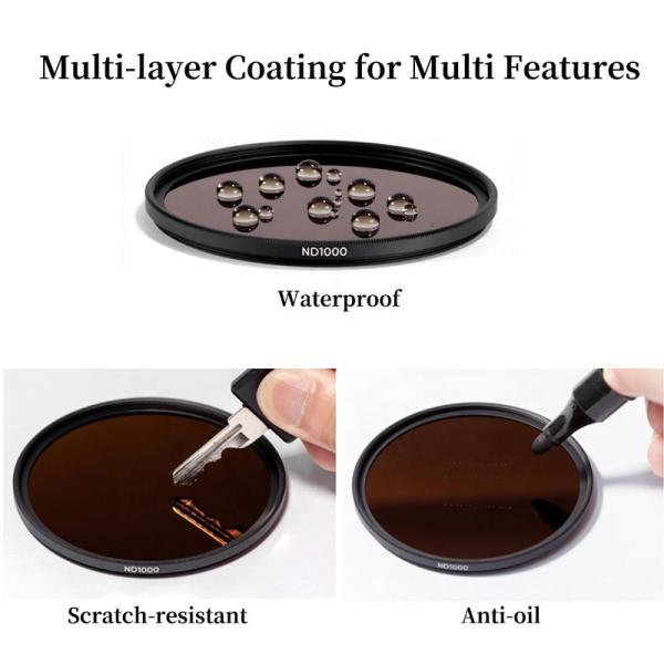 Quality Low Color Shift ND64 Filter 6 Stops Light Reduction Filter With Multi Layer Nano for sale