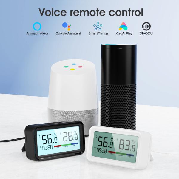 Quality Wifi Indoor Hygrometer Thermometer Sensor With Backlight Remote App Voice Alexa for sale