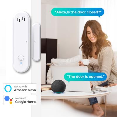 China Tuya Door sensor Smart life Timing Work With Alexa Google Home Arm And Disarm Tuya Smart WiFi Door Window Sensor for sale