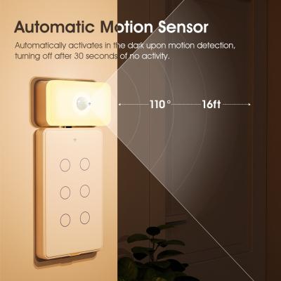 China Tuya motion sensor LED PIR WiFi Human Body Motion Sensing Warm White Dual-Color Type c Night Light Sensor for sale