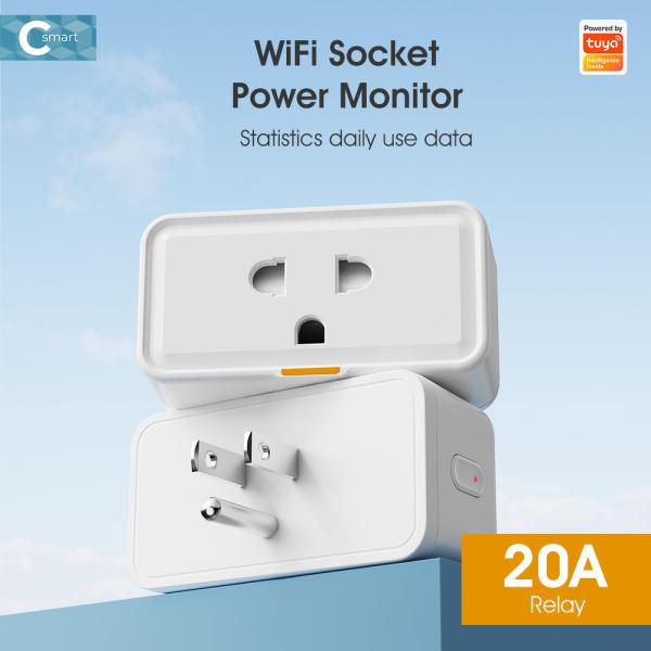Quality Tuya socket Timing Power Monitor Smart Life Alexa Google Home WIFI Smart Plug for sale