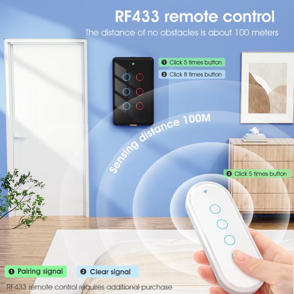 Quality Tuya WiFi Switch Timing 6 Gang Voice App Alexa Google Home No Neutral Wire WiFi for sale