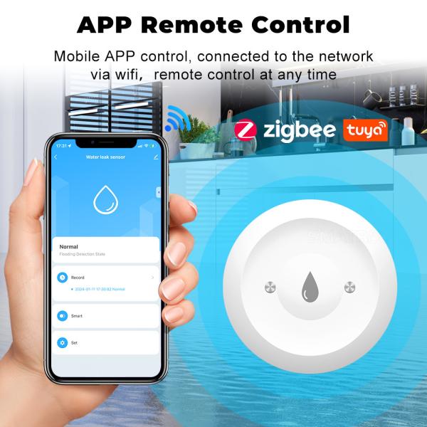Quality Zigbee Water leakage sensor Linkage Alarm App Water Leak Detector Tuya Zigbee for sale