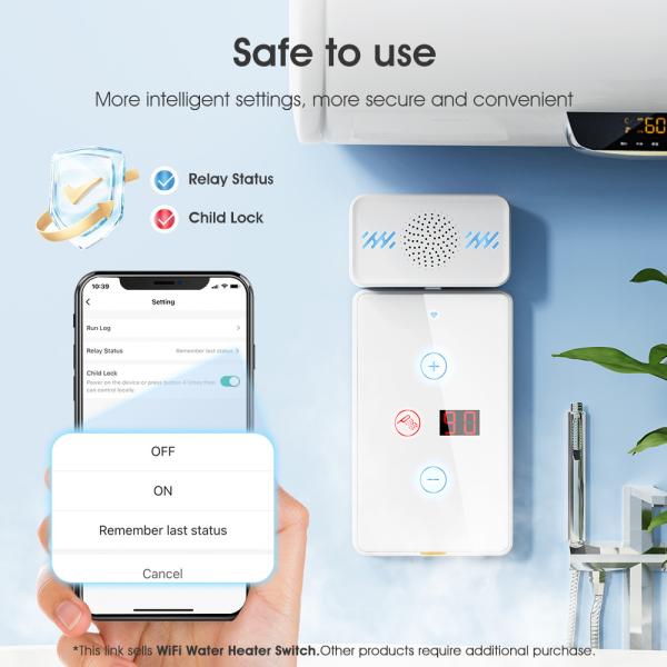 Quality WiFi Water Heater Switch Type C, 20A Smart Wireless Boiler Control with Timer for sale