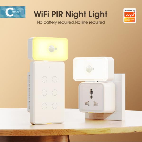 Quality Tuya WIFI PIR Motion Sensor Human Body Sensing Smart LED Night Light Detection for sale