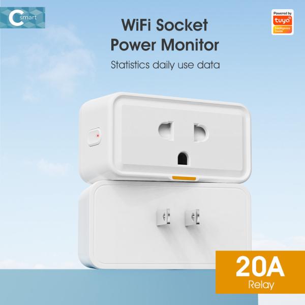 Quality Tuya Smart Plug 16A WiFi Socket with Timing Power Monitor and Alexa Google Home for sale