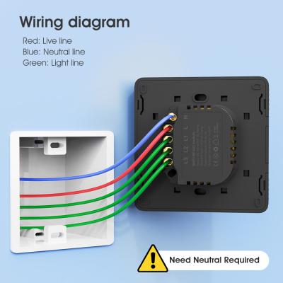 Китай Tuya WIFI Touch Switch Умный дом с голосовым приложением для синхронизации типа C Alexa, Google Home RF433 Smart EU Wall Light Button Switch продается