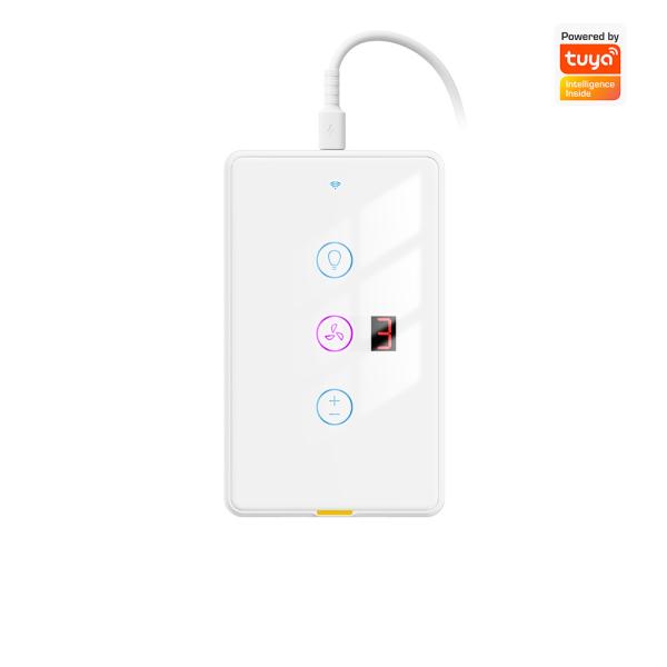 Quality Tuya WiFi Fan Light Switch Type C with Timer and Voice Control, Compatible with Alexa and Google Home for Smart Home Automation for sale