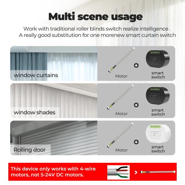 Quality SMATRUL Tuya WiFi RF433 Smart Curtain Switch Module,Designed for Electric Roller for sale