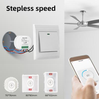 China SMATRUL Tuya WiFi Smart Fan Speed Regulation DIY Mini Switch Module Remote Control Timer on Off 220V for Alexa Google Home for sale