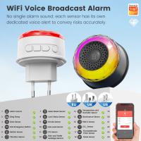 Quality Tuya Wifi Smart Siren for Home Security Sound and Light Alarm Sensor EU US UK for sale