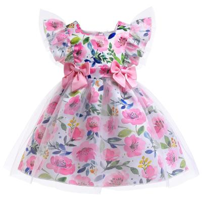 Cina Vestito dall'arco dell'abbigliamento dei bambini di estate della stampa floreale delle ragazze in vendita