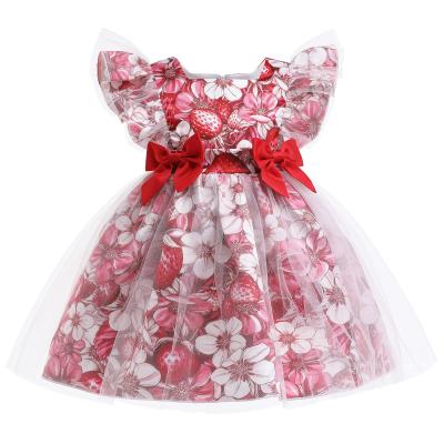 Cina Vestito dall'arco dell'abbigliamento dei bambini di estate della stampa floreale delle ragazze in vendita