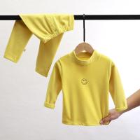 China Smiley Face Print Children'S Homewear Sets Solid Colour for sale