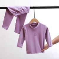 China Smiley Face Print Children'S Homewear Sets Solid Colour for sale