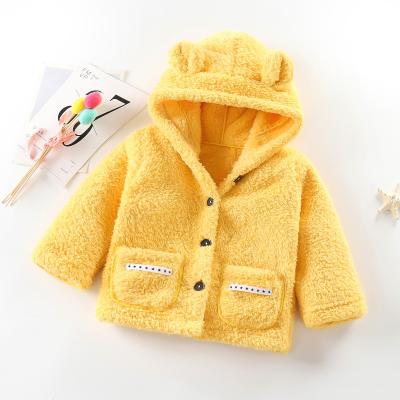 中国 100cmポリエステル綿の子供の冬のジャケットはBreastedの暖かいコートのビロードを厚く選抜する 販売のため